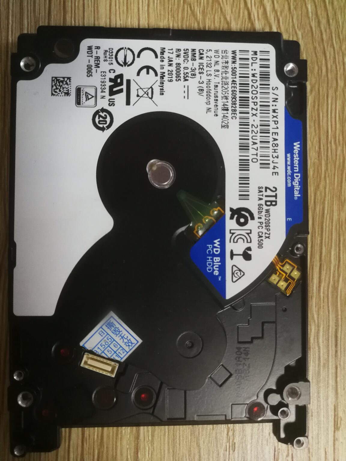 WD20SPZX-22UA7T0 2T Donor HDD Heads No PCB